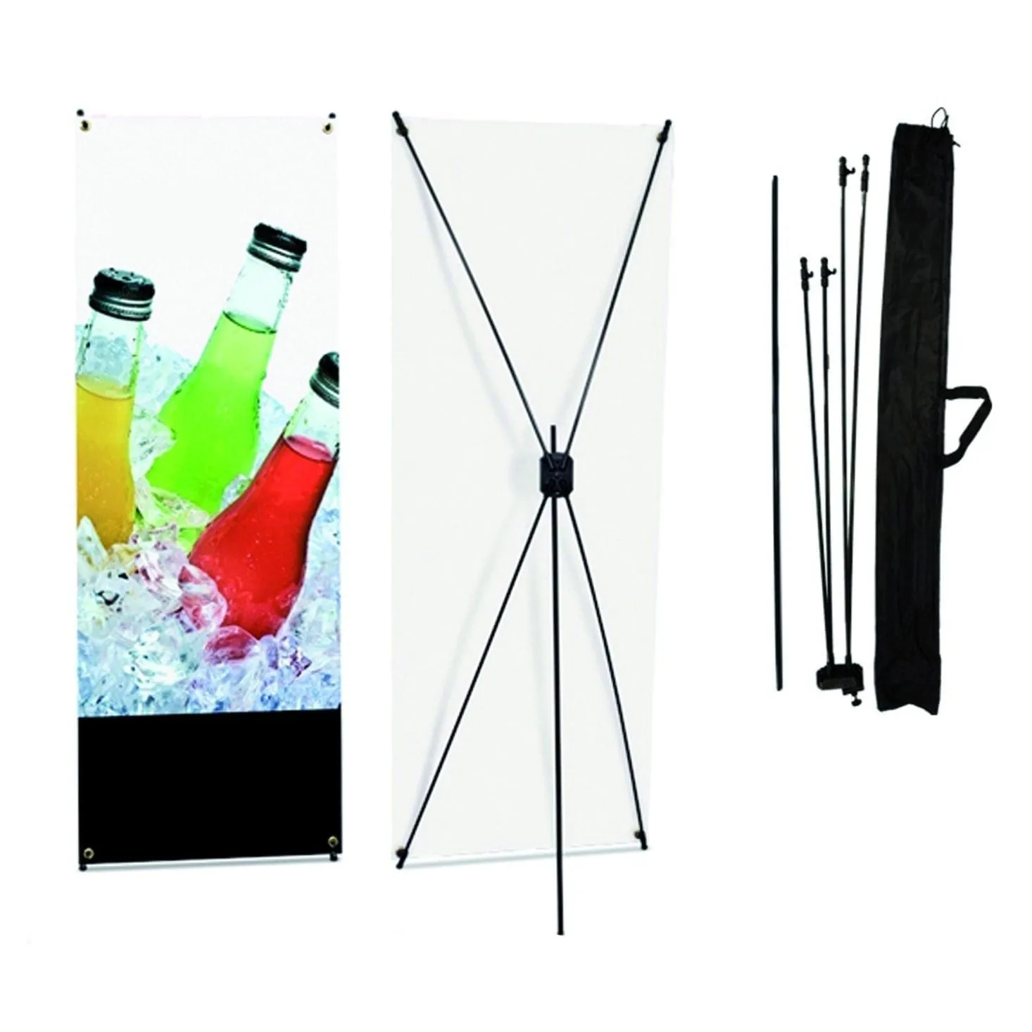 Economy X-Type Banner Stand 23.5"Wx63"H